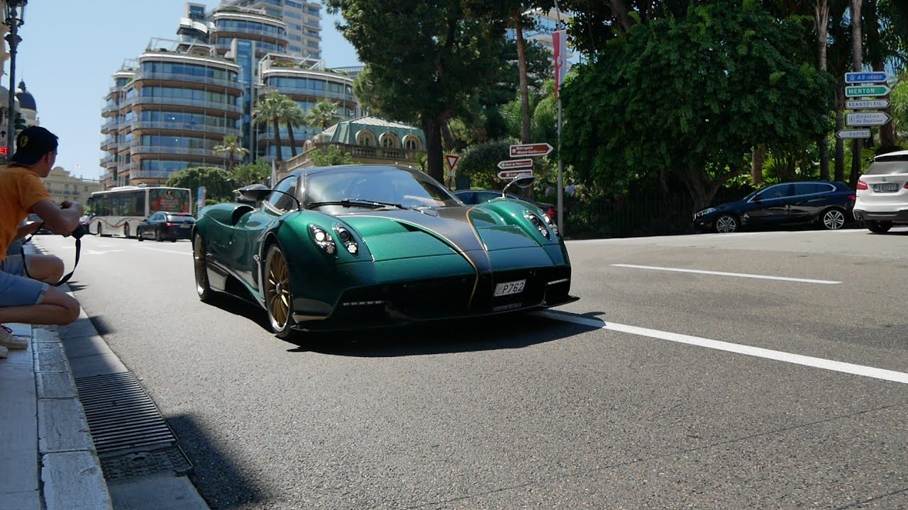 Pagani huayra + F12 nlargo + 812 mansory !!! CARSPOTTING in Monaco ...