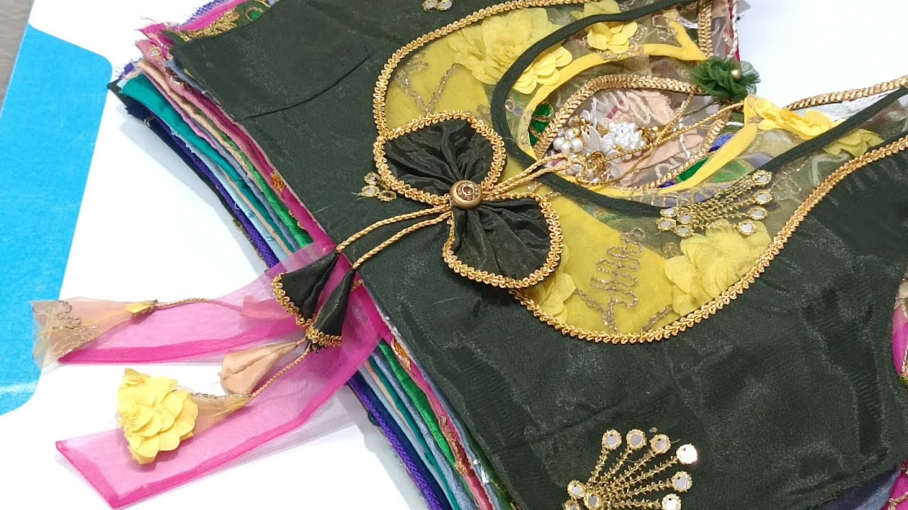 Designer Net Blouse Back Neck Designs | Net Blouse Design - YouTube