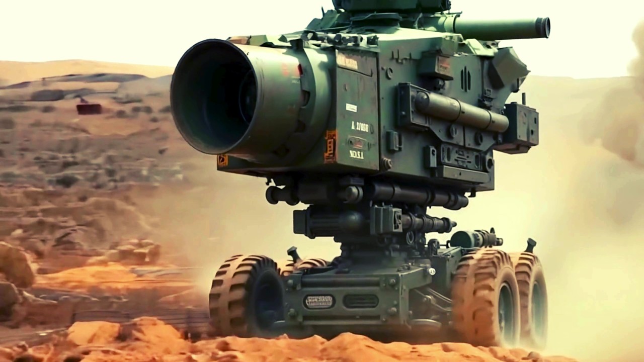 Advanced Military Rover with Heavy Artillery in Rugged Terrain - YouTube
