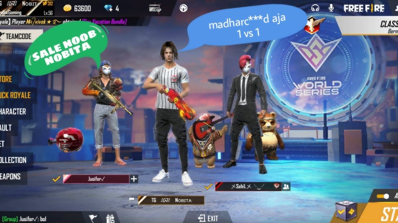 Free fire custom challenge 1 vs 1 - YouTube