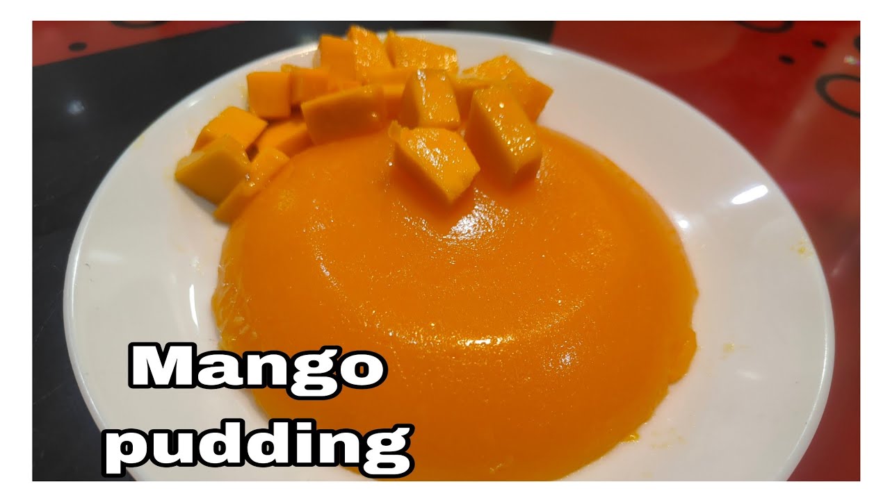 No bake pudding/ Mango pudding/ Only three ingredients pudding/ Quick ...