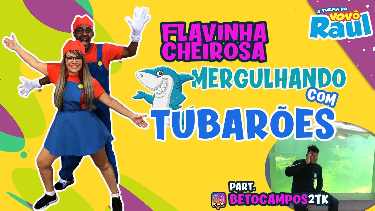 Flavinha Cheirosa Mergulhando com Tubarões - YouTube