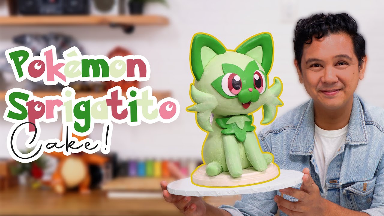 Magical Creatures in Delicious Form: Pokémon Sprigatito Cake 🎇🍰 - YouTube