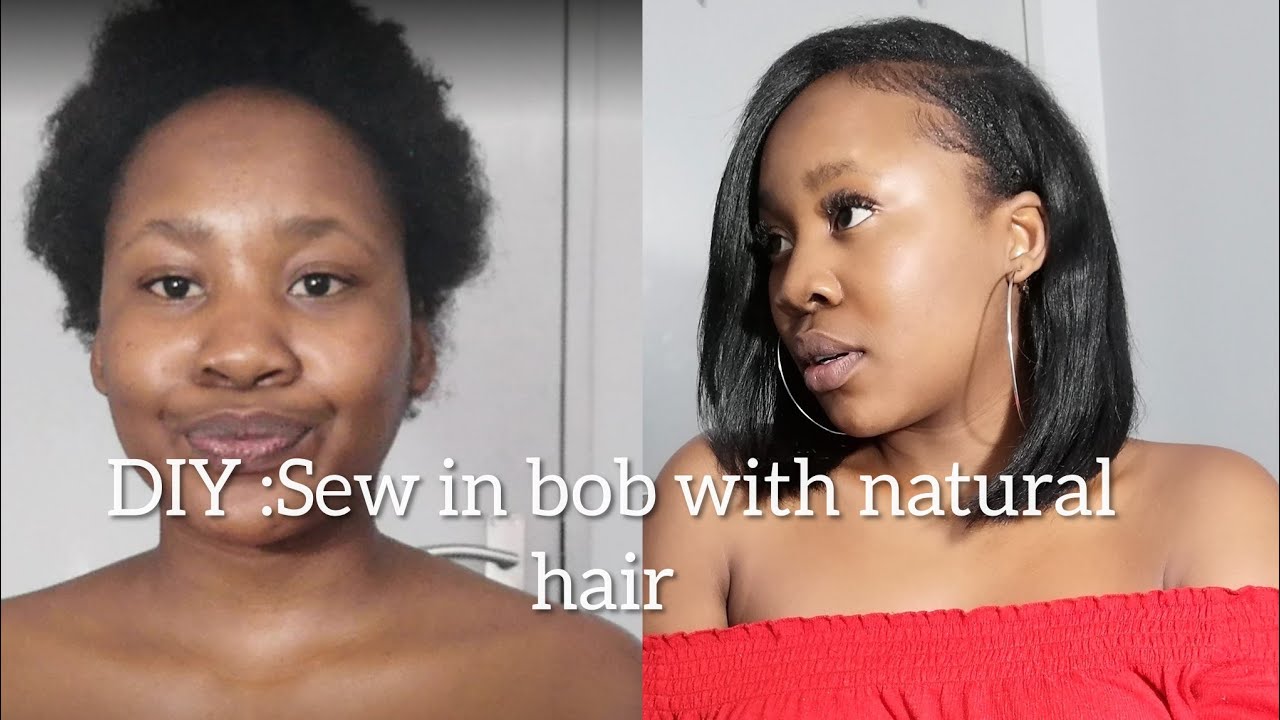 HOW TO DO A Sew in and leave out Bob quick weave with natural hair ...
