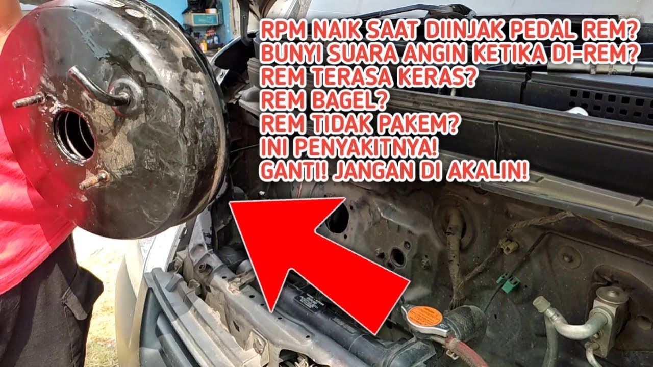 Cara mengganti Booster Rem Mobil - YouTube
