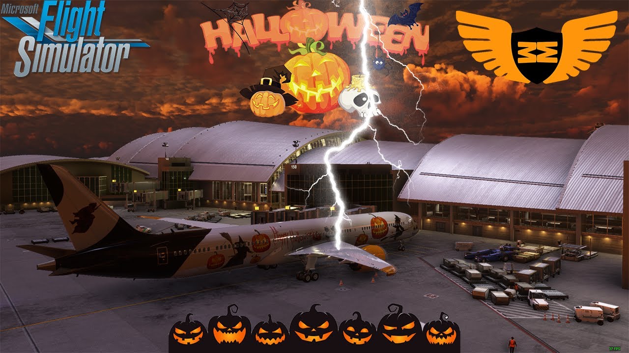 MSFS LIVE | Halloween Spook Flight | 787 Heavy Division mod | Stormy ...
