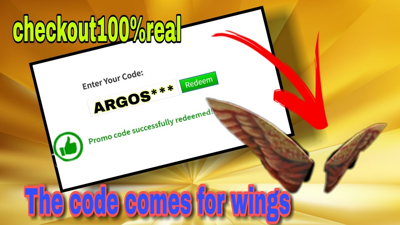 New wings promocode leaked for roblox(2020) - YouTube