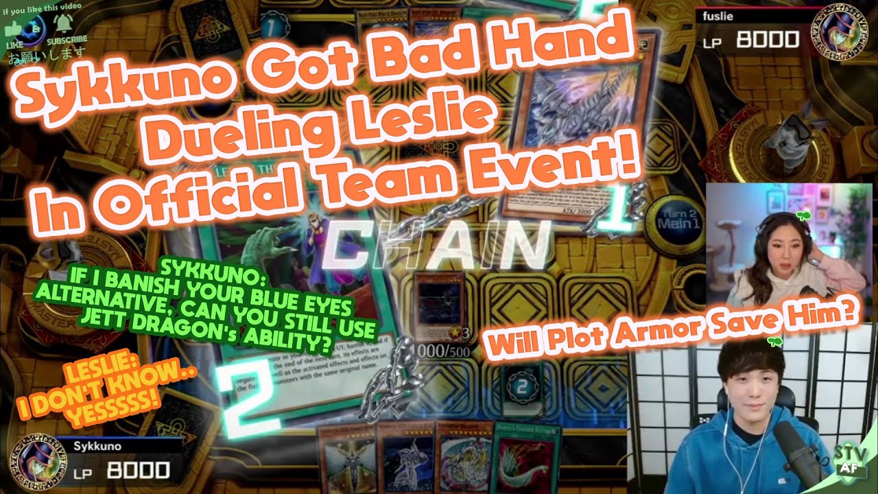 SYKKUNO GOT BAD HAND DUELING LESLIE IN OFFICIAL TEAM EVENT! WILL PLOT ARMOR SAVE HIM? - YouTube