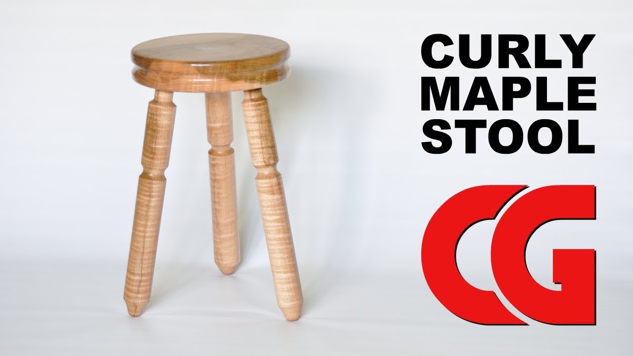 Make a Stool from Curly Maple Wood - YouTube