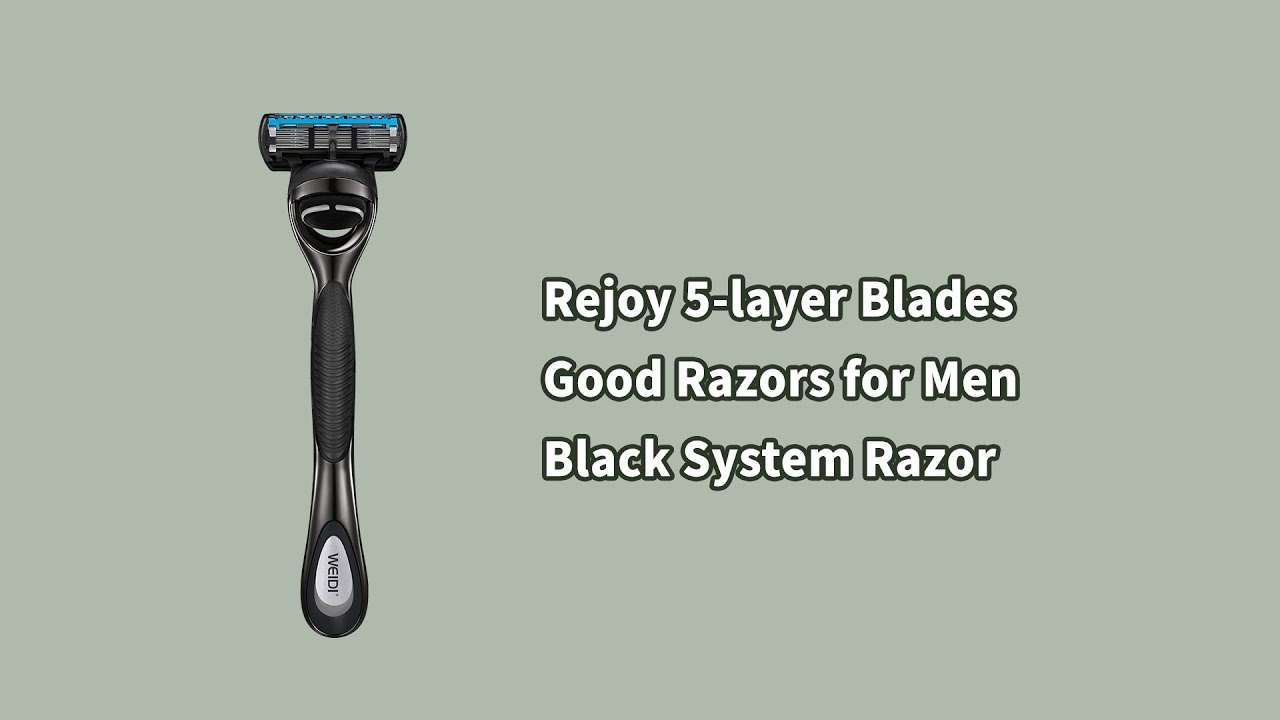 Rejoy 5-layer Blades Good Razors for Men Black System Razor - YouTube