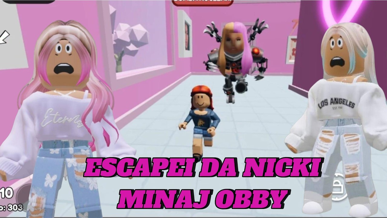 Fui Pega Pela Nicki Minaj Obby! Escapamos...(ROBLOX) - YouTube