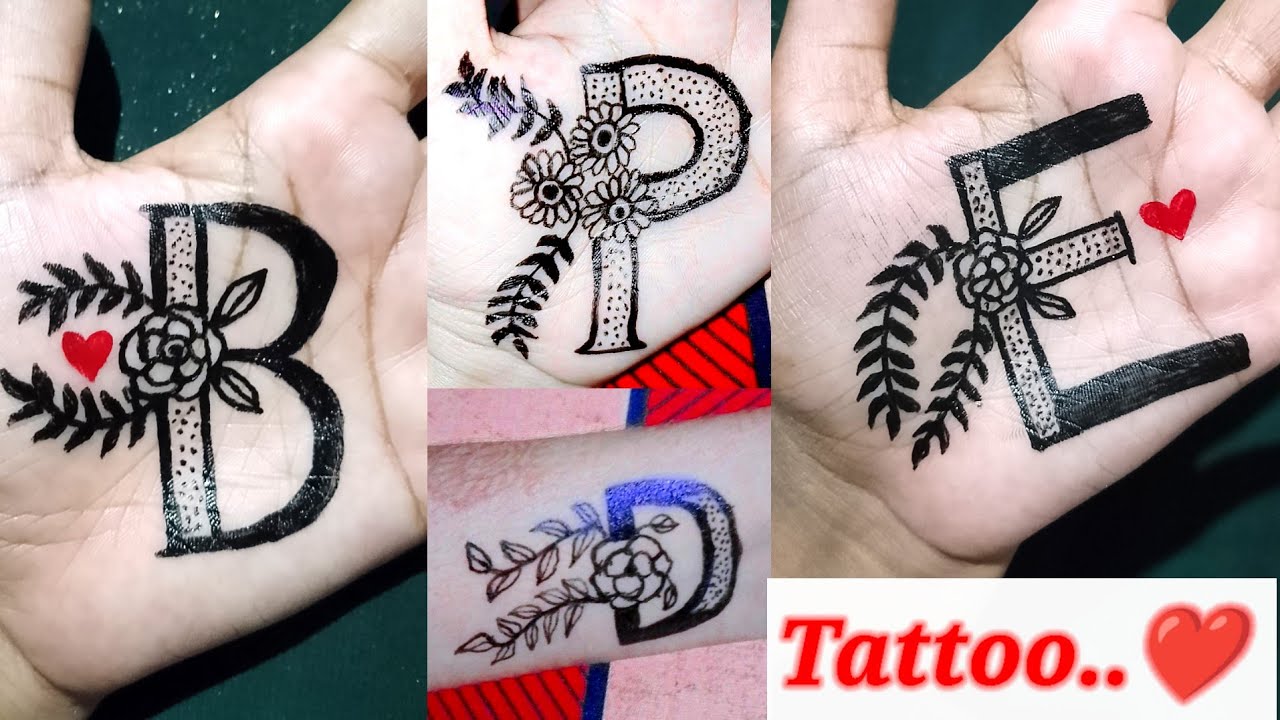 PDBE..Name Letter Tattoo Design Ideas | Awesome Temporary Tattoo Tips ...