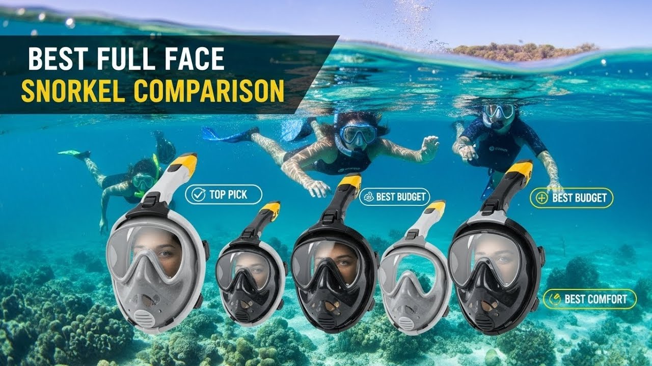 TOP 5 Best Full Face Snorkel Mask Comparison 2025 | Why Every Angler ...