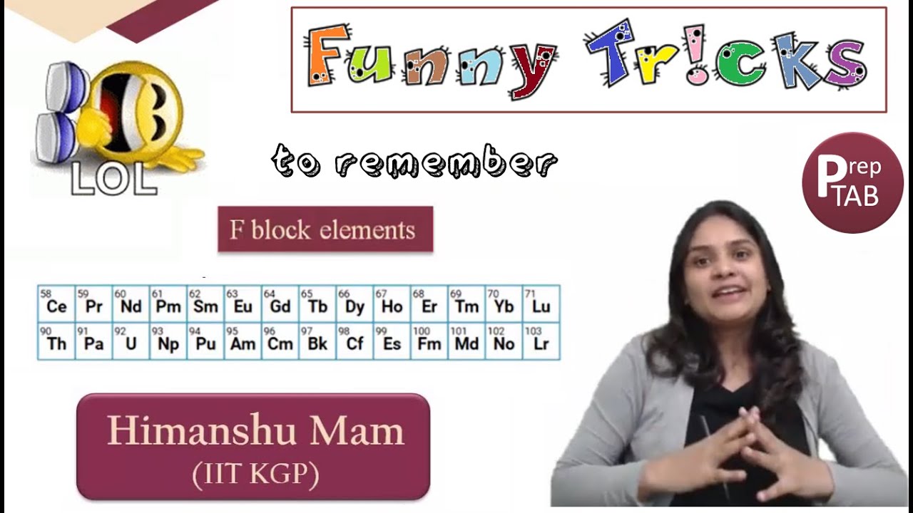 😁🤩 Funny Tricks to Remember F-Block | Inorganic Chemistry 💥🔥 - YouTube