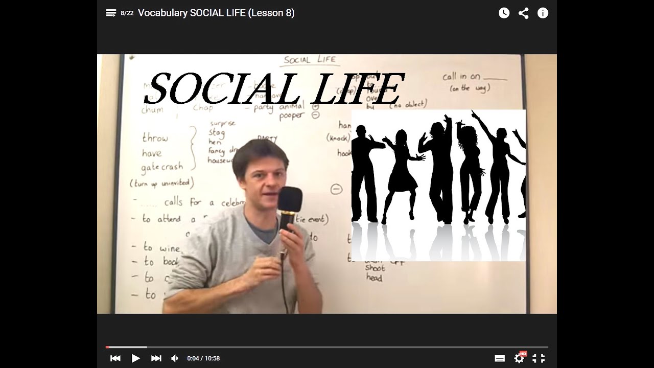 Vocabulary SOCIAL LIFE (Lesson 8) - YouTube