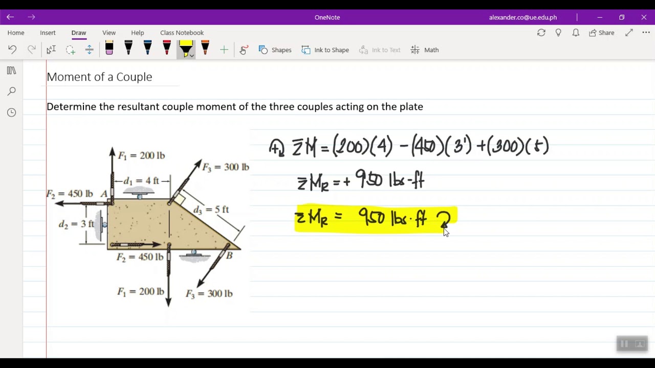 Moment of a couple - YouTube