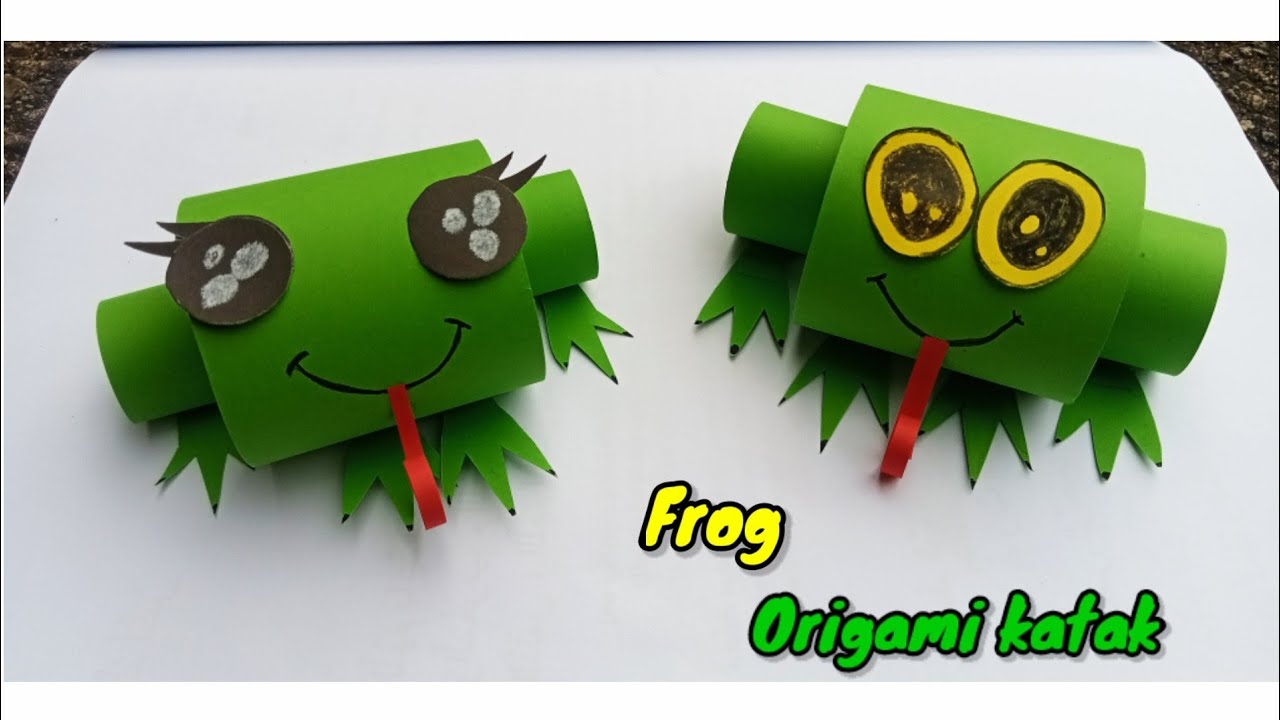 CARA MEMBUAT KATAK DARI KERTAS ORIGAMI | ORIGAMI KODOK | EASY CRAZY ...
