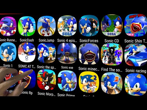 Sonic Dash,Sonic Shin Prison,Sonic 1,Sonic Rumble,Sonic 2,Sonic 4 Episode 2,Sonic Minecraft,Sonic CD