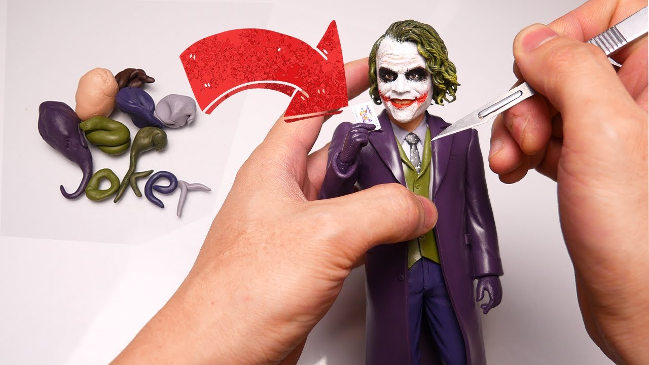 I made the Joker from The Dark Knight out of clay！Tribute to Heath ...
