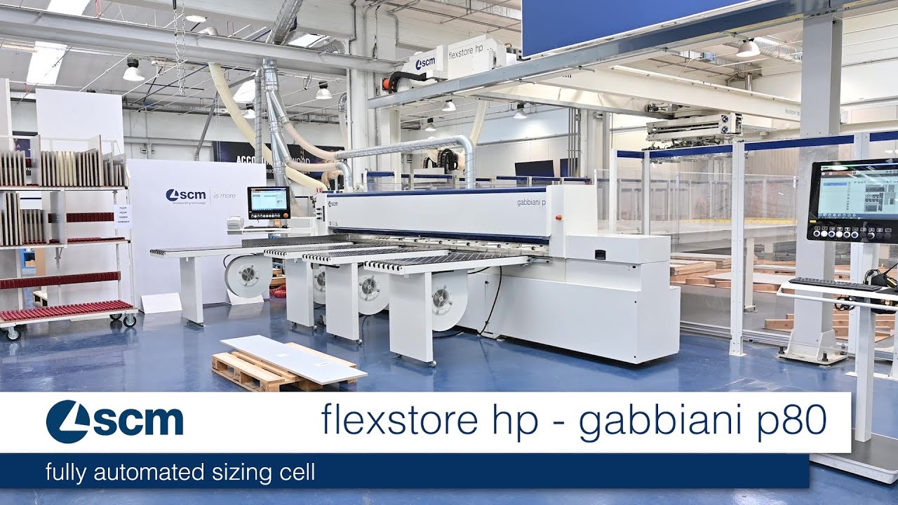 scm flexstore hp and gabbiani p80 - fully automated sizing cell - YouTube