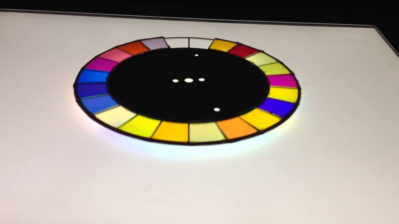 Color wheel of a moving head - YouTube