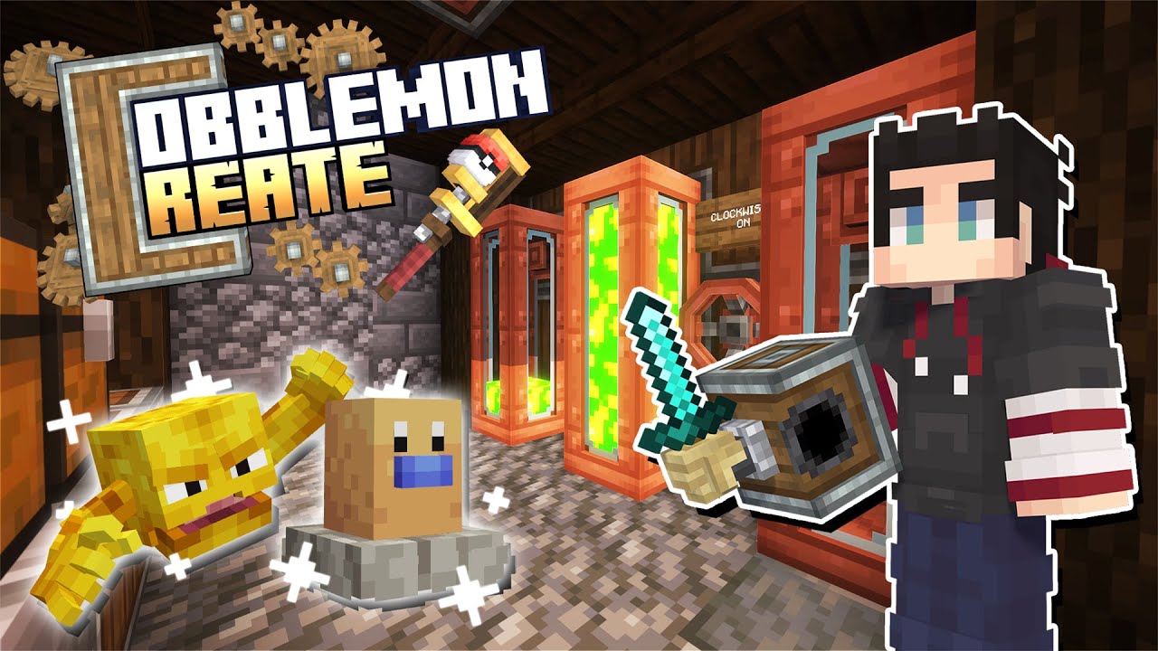 I made an INFINITE XP FARM in COBBLEMON X CREATE to power up my POKEMON ...