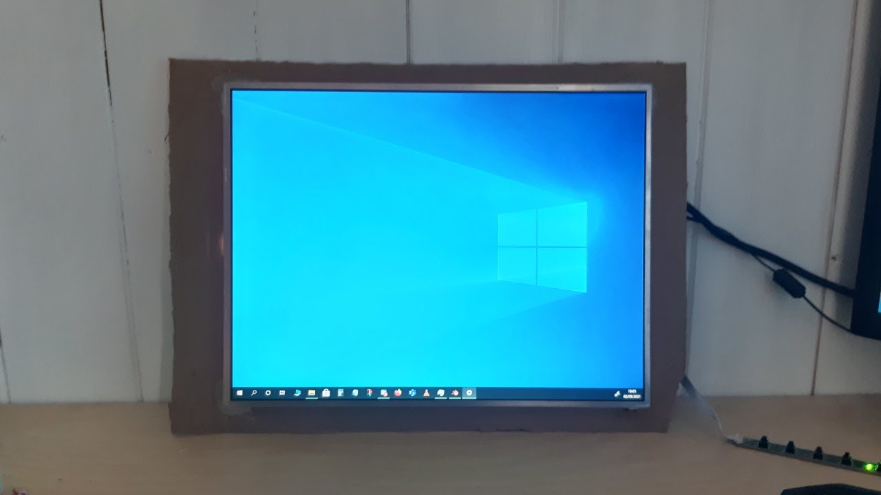 DIY monitor from a laptop screen - YouTube