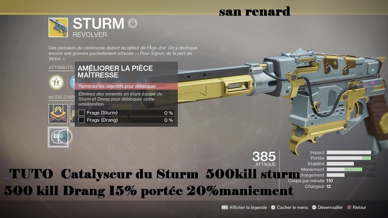 DESTINY 2 fr.. Comment Obtenir le Catalyseur du Sturm - YouTube