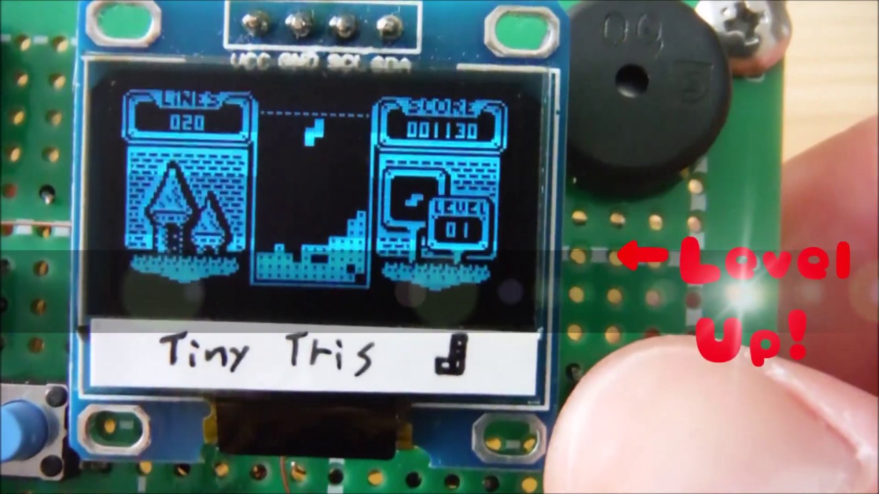 "Tiny Tris" Handheld chibi game console - YouTube