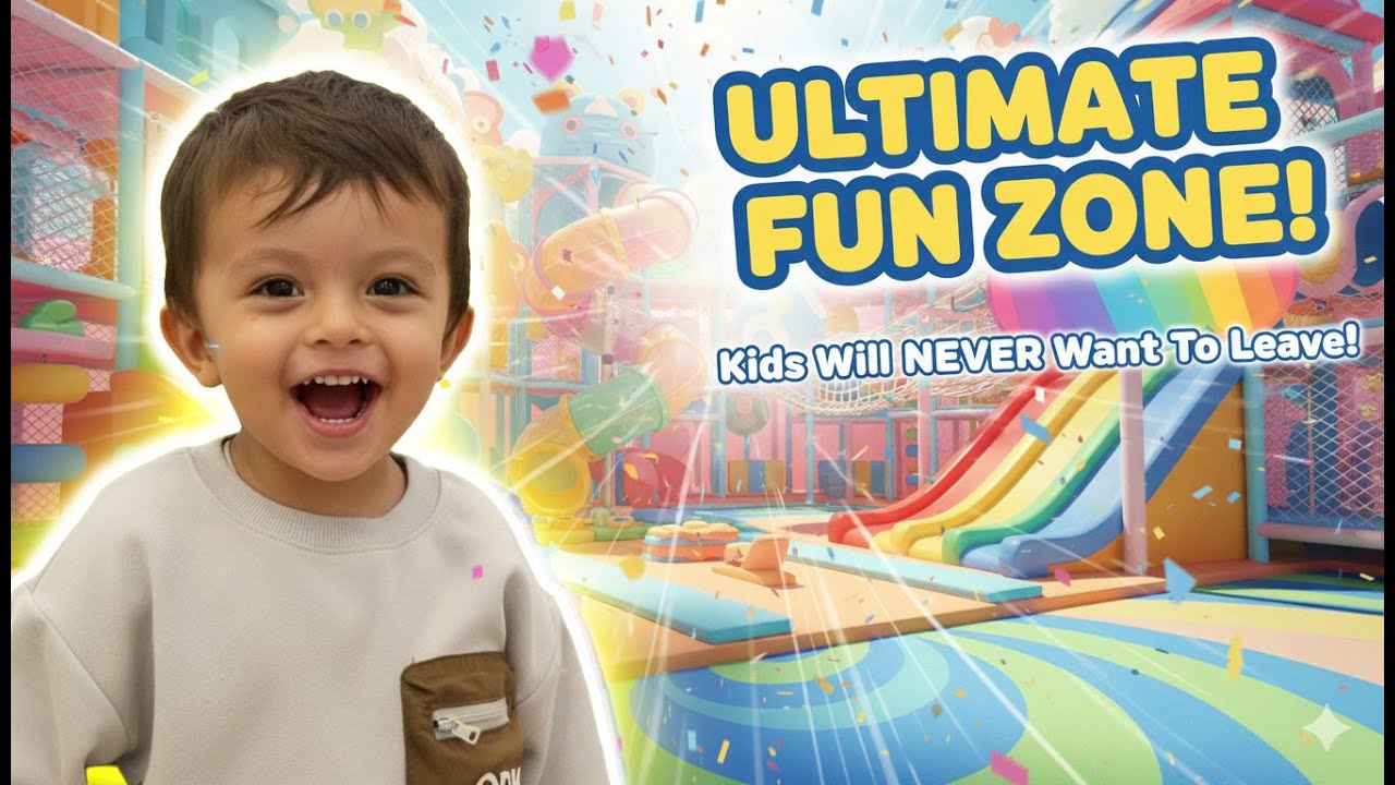 Fun Day at the Indoor Playground | Happy Playtime World - YouTube