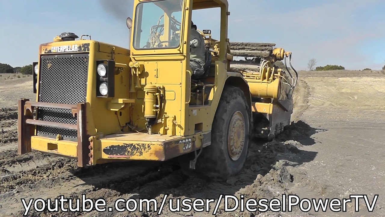 CAT 623 SCRAPER TANK CLEANING ll - YouTube
