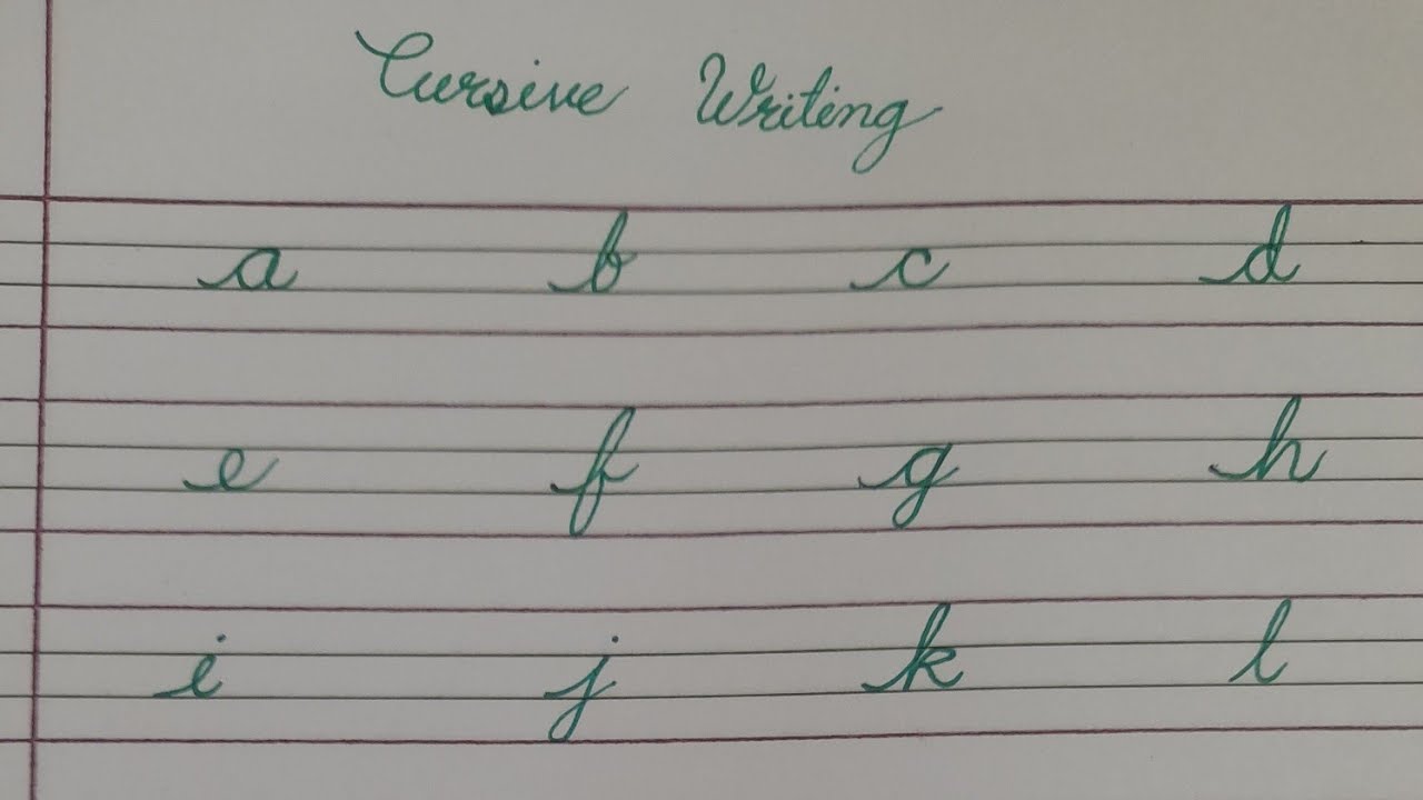 Cursive writing a to z | cursive small a to z |handwriting - YouTube