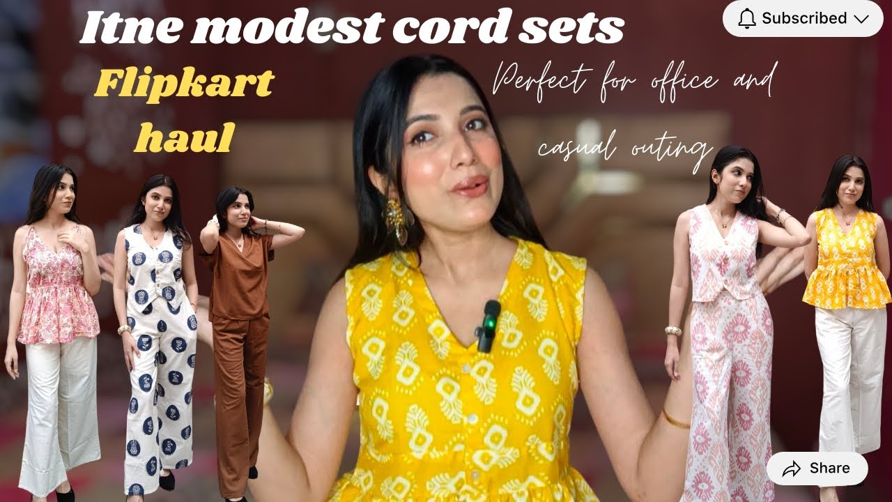 Modest cord sets from Flipkart 🌸 - YouTube
