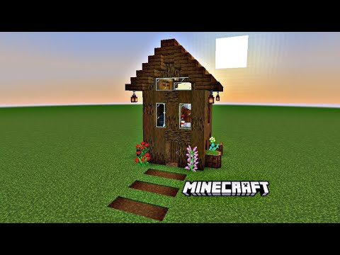 Minecraft:How to Build a survival wooden house:tutorial - YouTube