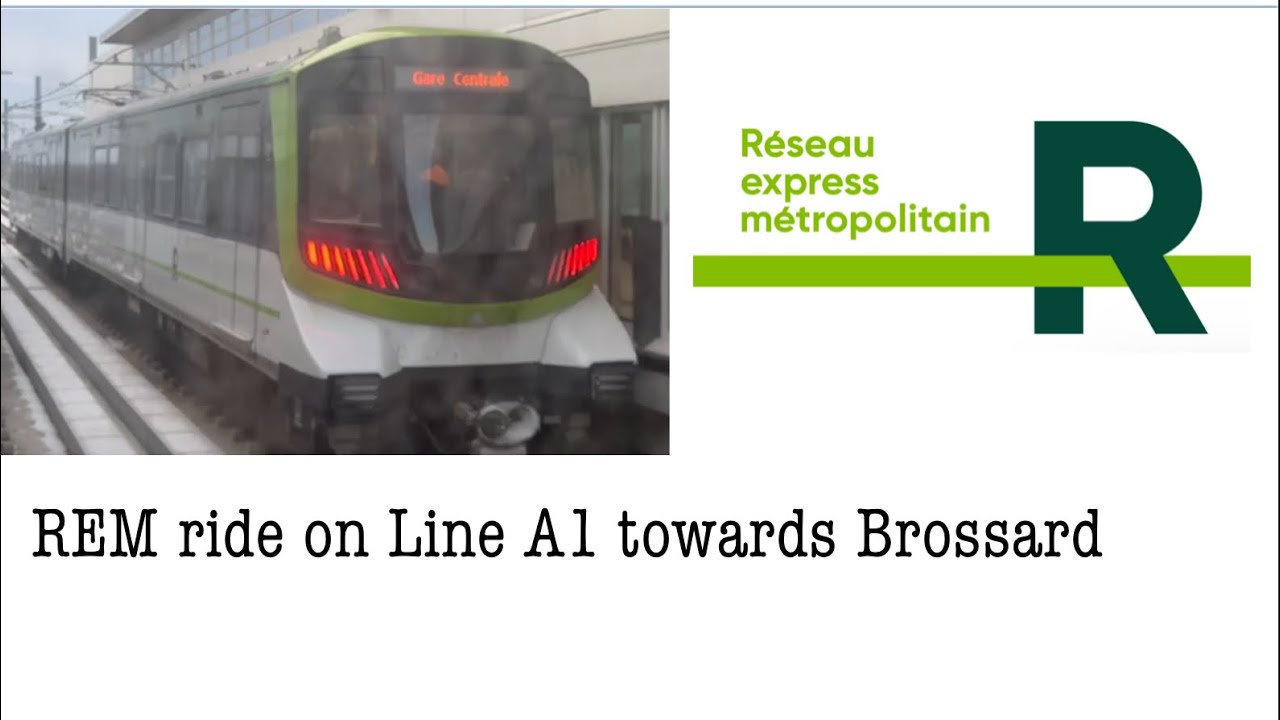 REM ride on Line A1 towards Brossard #shorts #train #montreal - YouTube