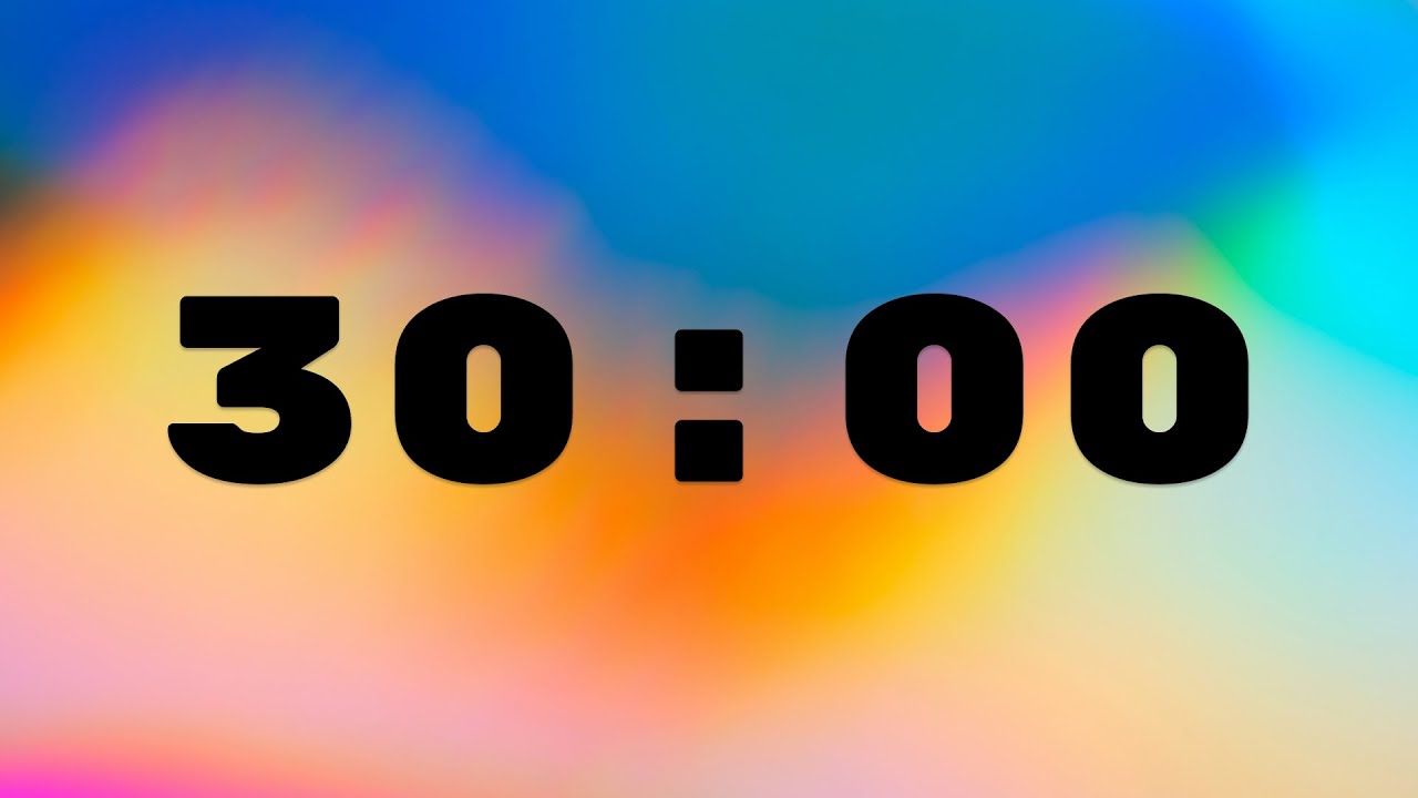 30 Minute Chill Timer for Teachers (with Ending Chime) | Good Time ...