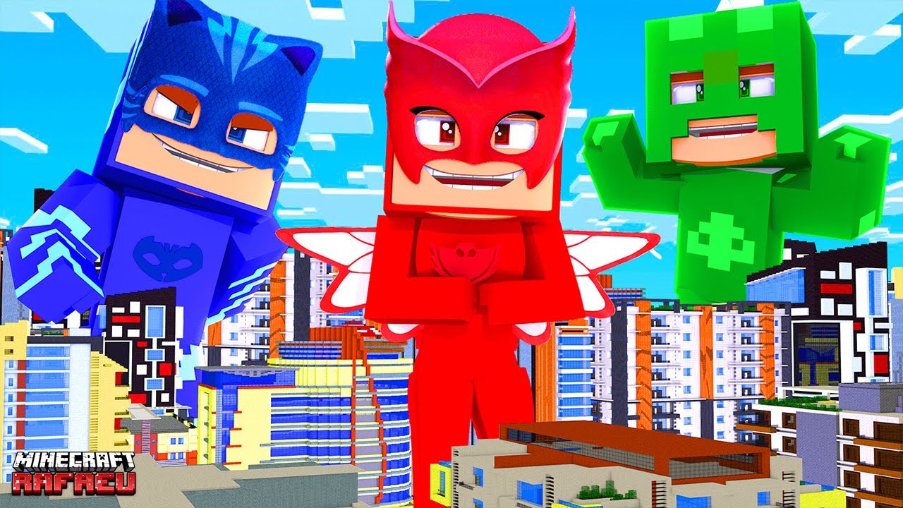 PJ Masks Ficaram GIGANTES no Minecraft - YouTube
