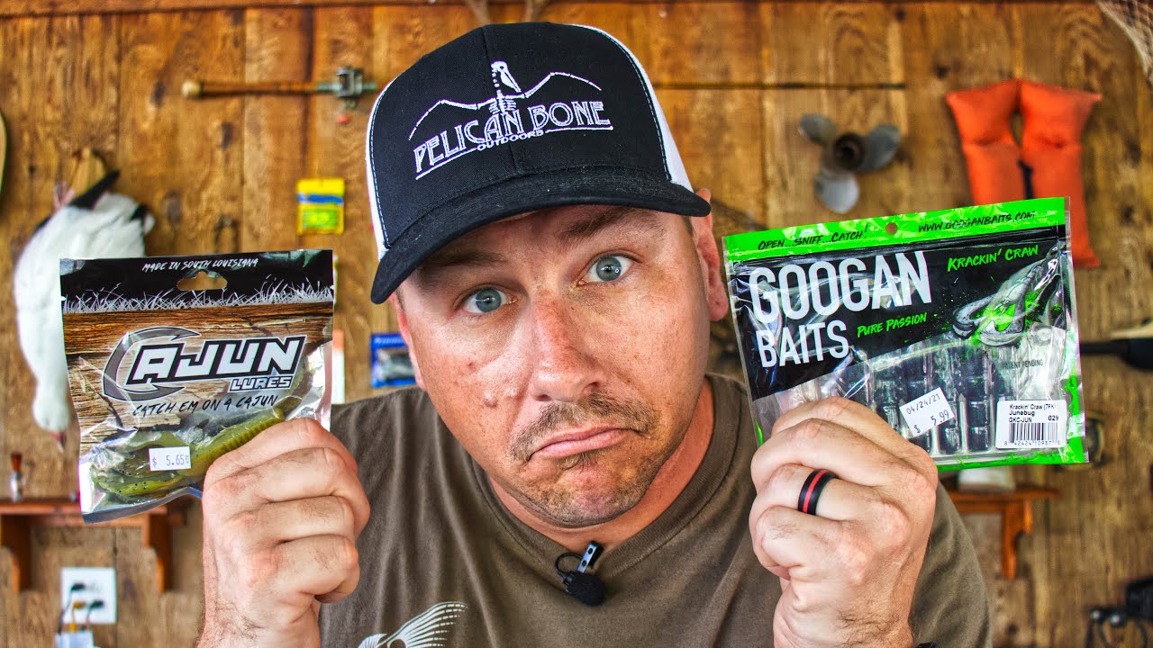 The best CRAW Bait ( Googan Baits Krackin' Craw VS Cjun Lures Crackin ...