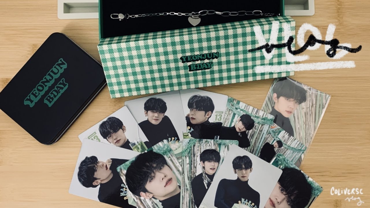 TXT YEONJUN (연준) BDAY MERCH UNBOXING - YouTube
