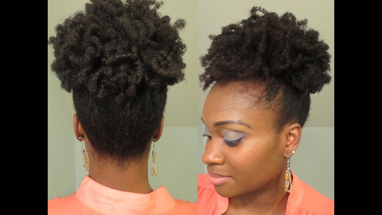 High Curly Puff Tutorial ♡ - YouTube