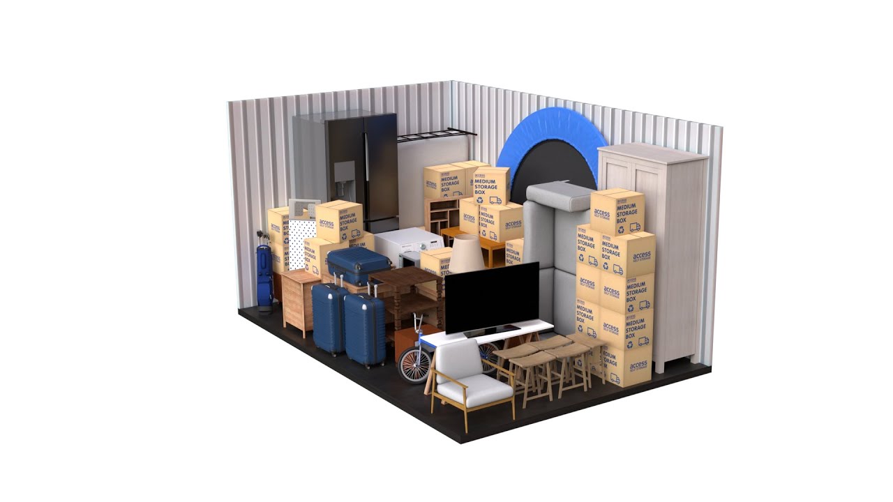 What can you store in a 150 sq.ft. storage unit? - YouTube