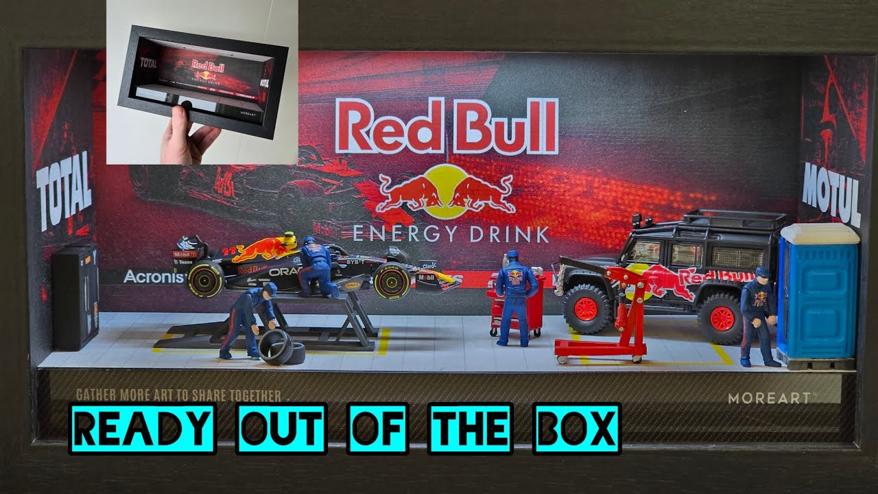 Moreart Redbull diorama display cabinet with light! Ready out of the ...