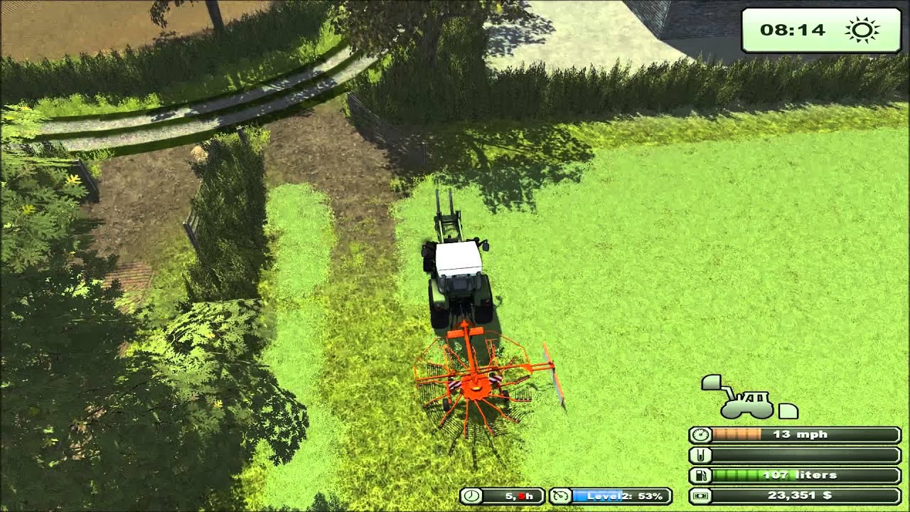 Farming Simulator 2013 Oak Farm mow that grass - YouTube