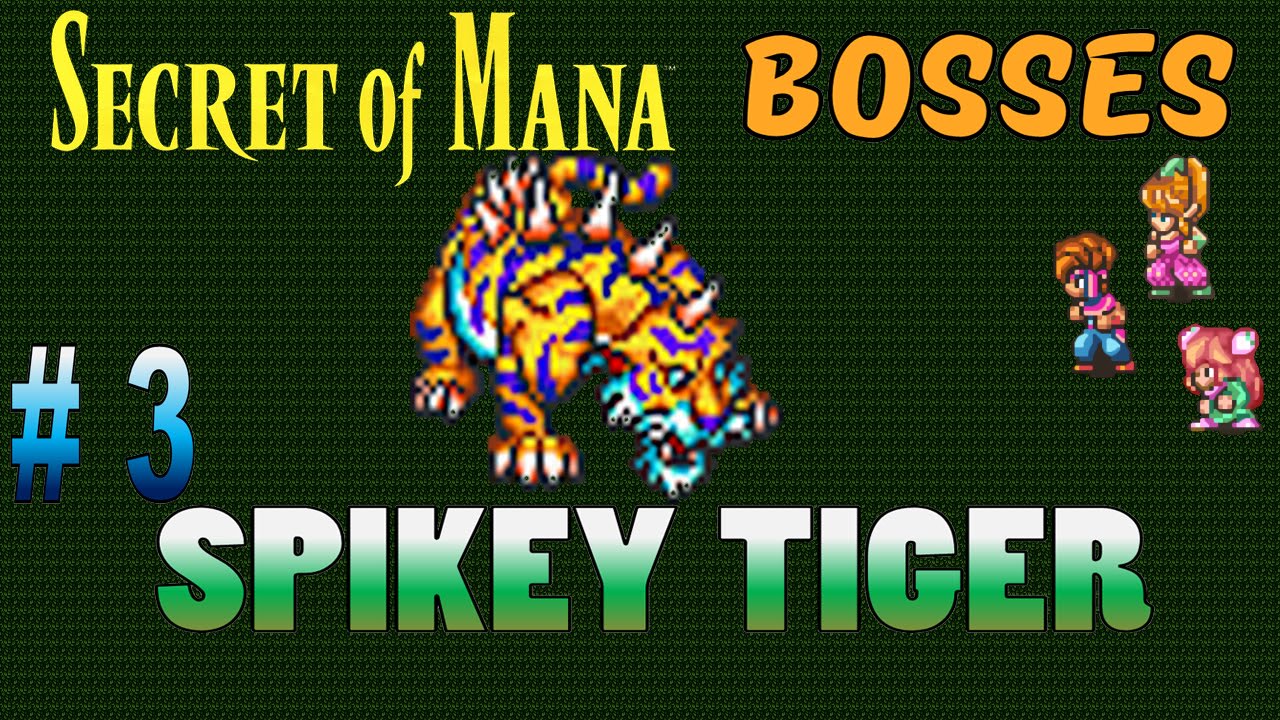 Secret of Mana 聖剣伝説2 - Boss 3: Spiky Tiger / タイガーキメラ - YouTube