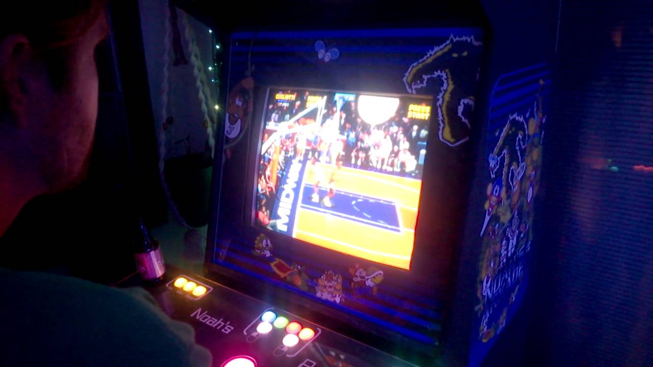 NBA JAM on custom arcade cabinet - YouTube