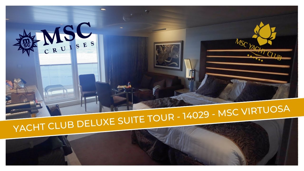 Yacht Club DELUXE SUITE Room Tour - MSC Virtuosa - 12 Night Voyage to Spain & Portugal! - YouTube