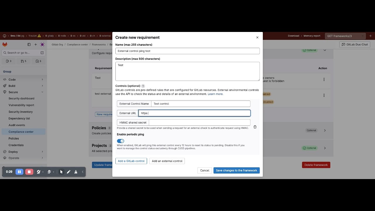 Demo: Compliance framework external control ping optional - YouTube