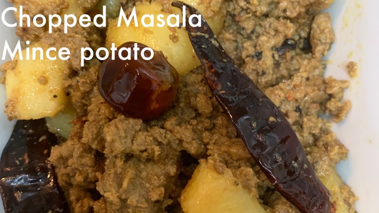 Chopped Masala Mince potato|| Aloo Qeema Fry - YouTube