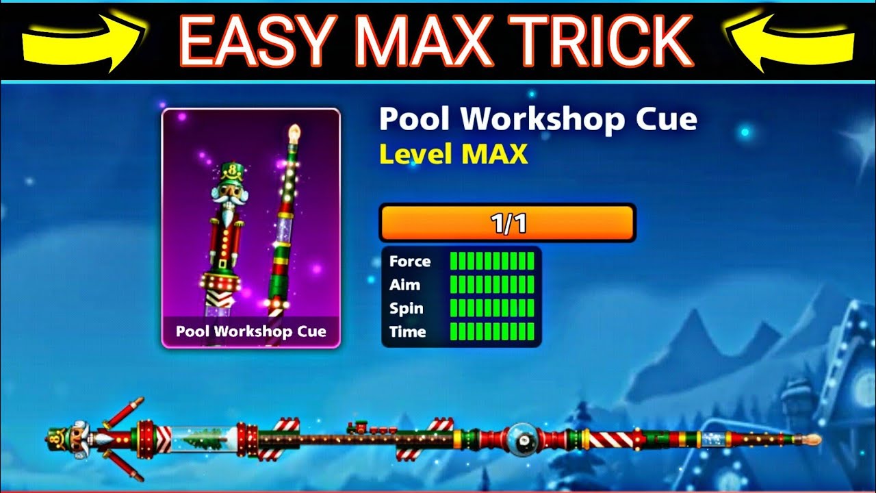 Animated Pool Workshop Cue 600 Pieces Free Level Max Trick - YouTube