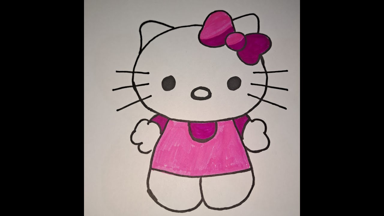 How to Draw a Kitty || Easy Kitty Drawing for Kids & toddlers - YouTube